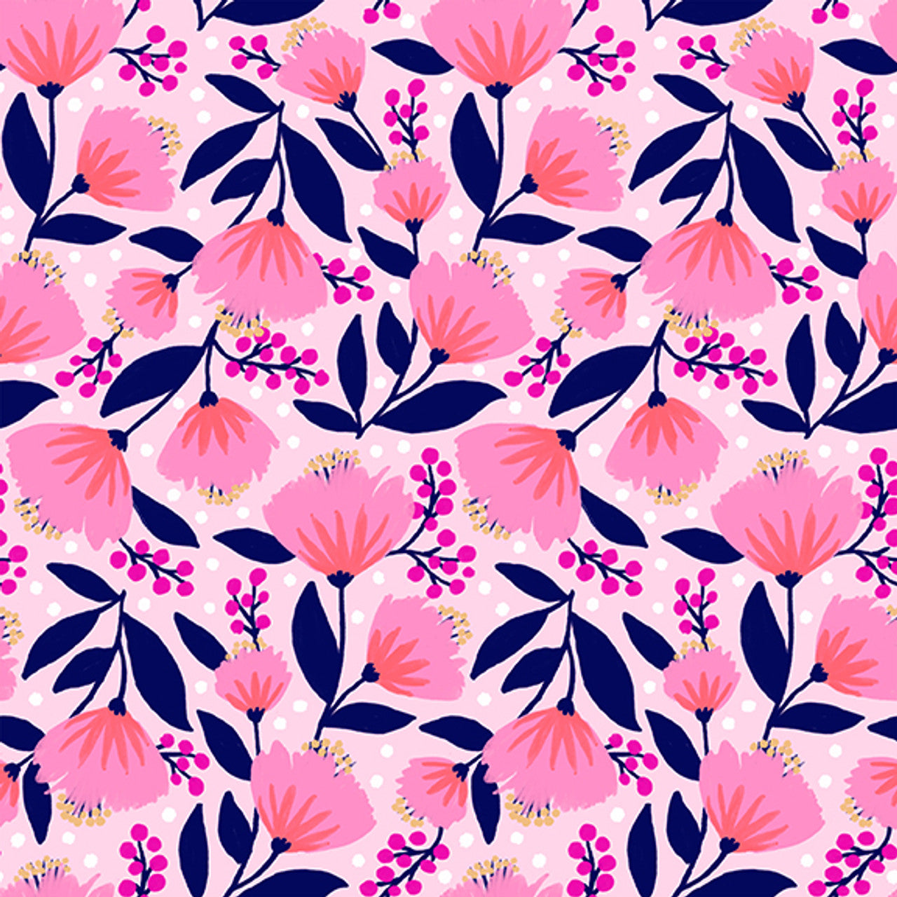 Vibrant Blooms - Pink Fan Flowers